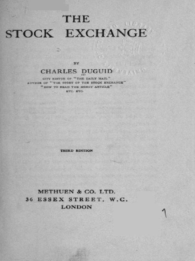 The Stock Exchange | PDF | Stocks | Surety