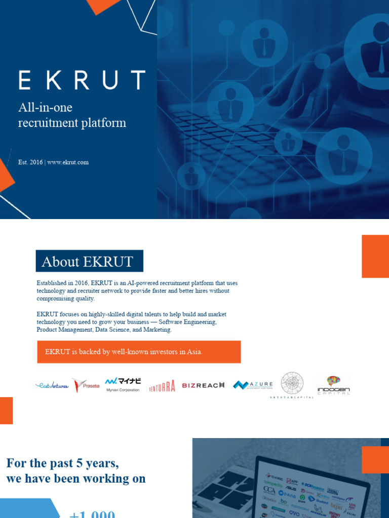 2022 Ekrut Headhunting - Sales Deck | PDF | Recruitment | Information ...