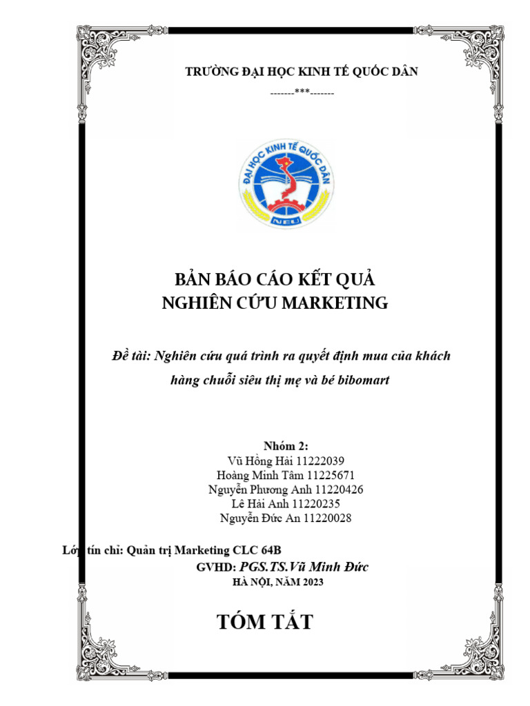 B N BÁO CAO FINAL 1 Pa | PDF
