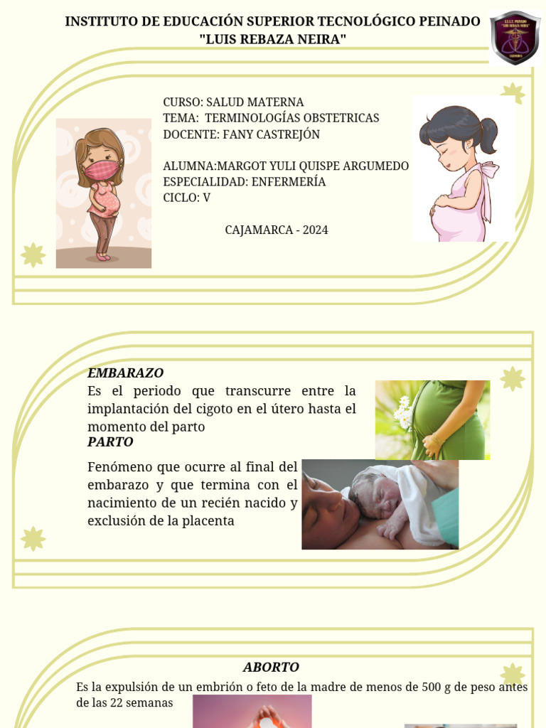 Terminologia de Gineobstetricia | Descargar gratis PDF | El embarazo | Parto