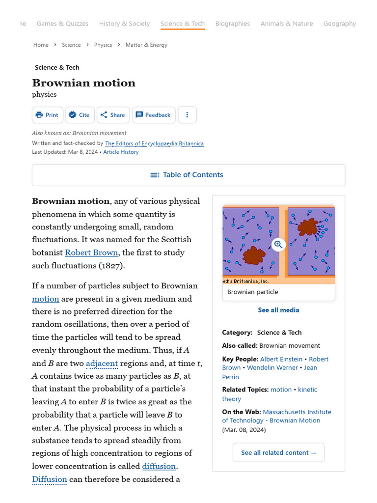 Free Fall - Definition, Examples, & Facts - Britannica | PDF | Brownian ...