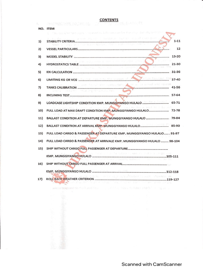 Stability Booklet KMP. Munggiyango Hulalo-2 | PDF