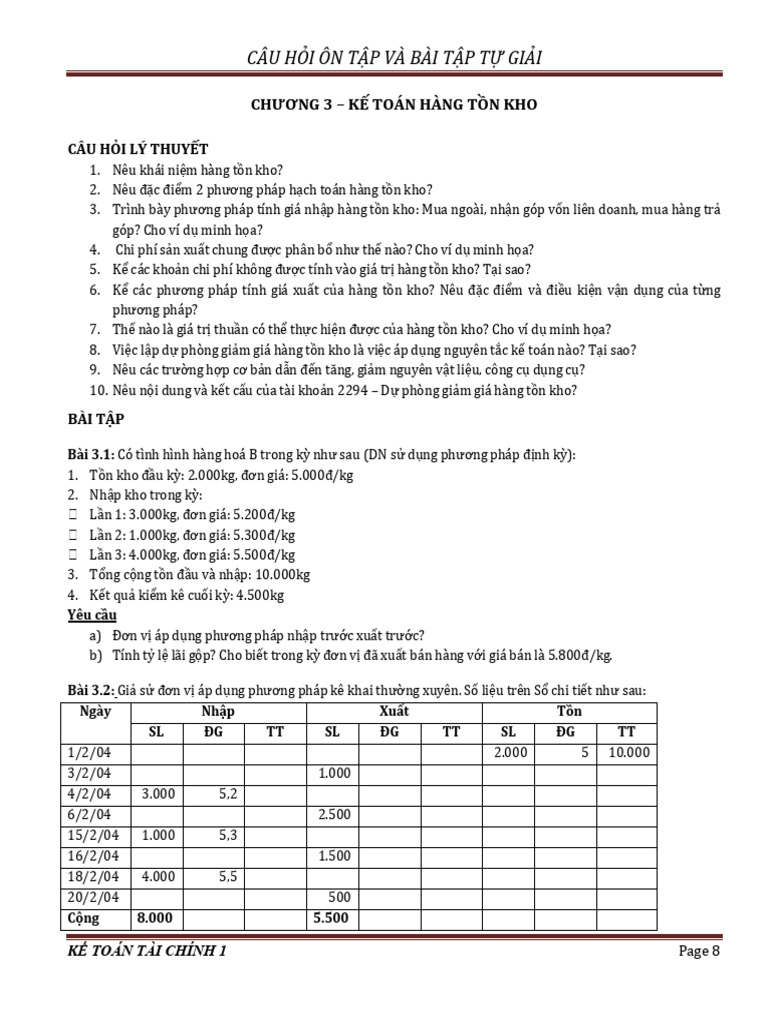 BT KTTC1 - Chuong 3 | PDF