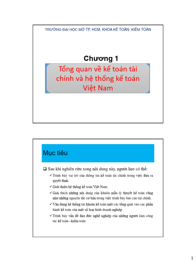 Chuong 1 - Tong Quan Ve Ke Toan Tai Chinh | PDF