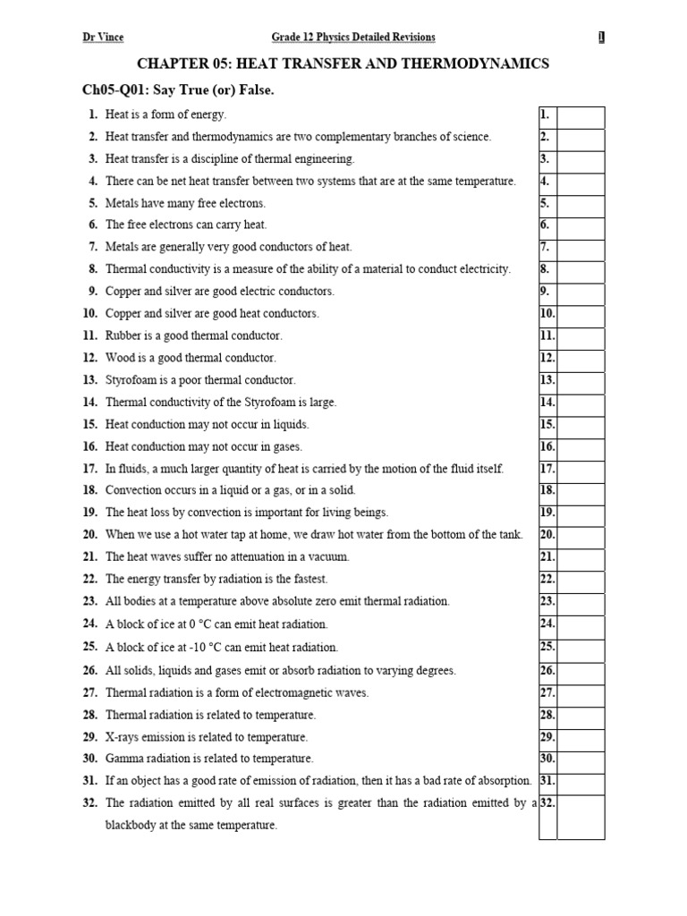 Grade 12 Physics: Heat Transfer Guide | PDF | Internal Combustion ...