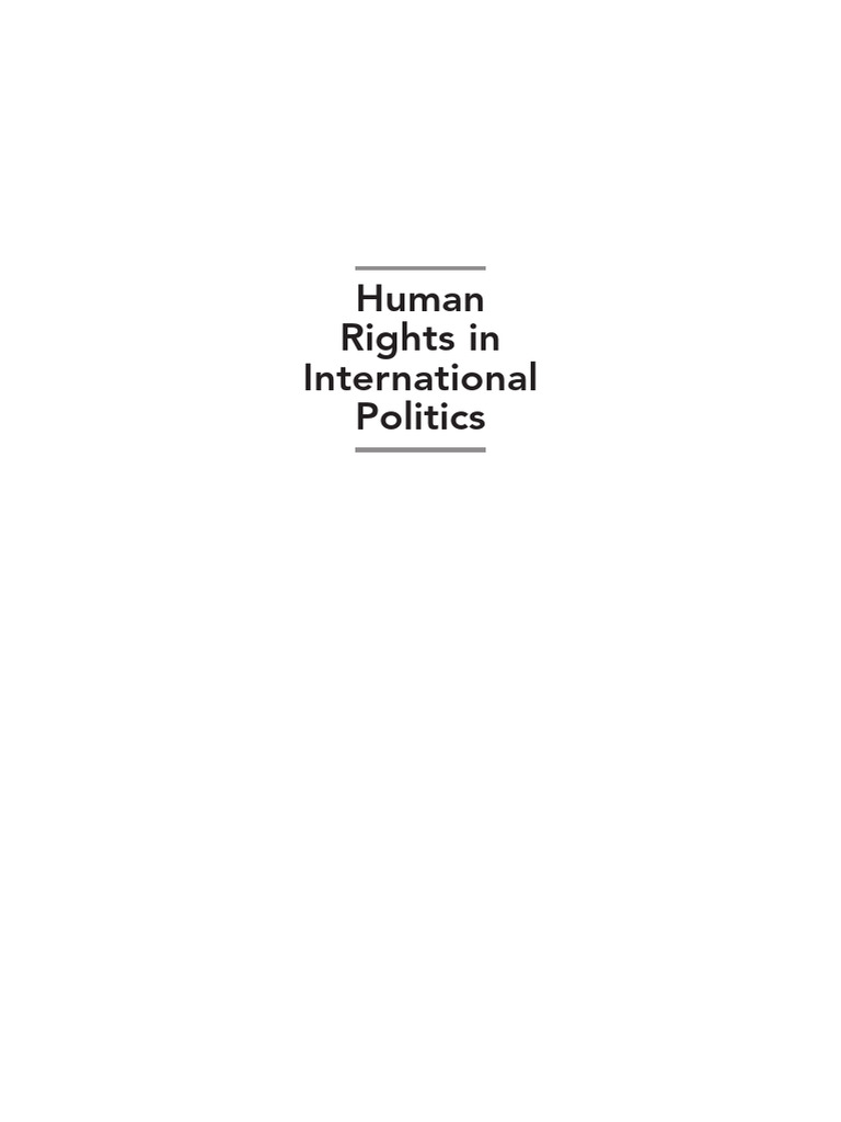 Human Rights in International Politics | PDF | Human Rights | Genocides