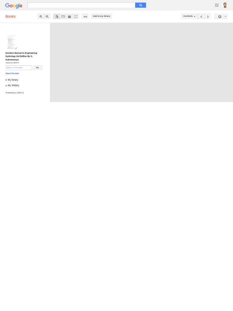 Solution Manual To Engineering Hydrology 3rd Edition by K. Subramanya ...