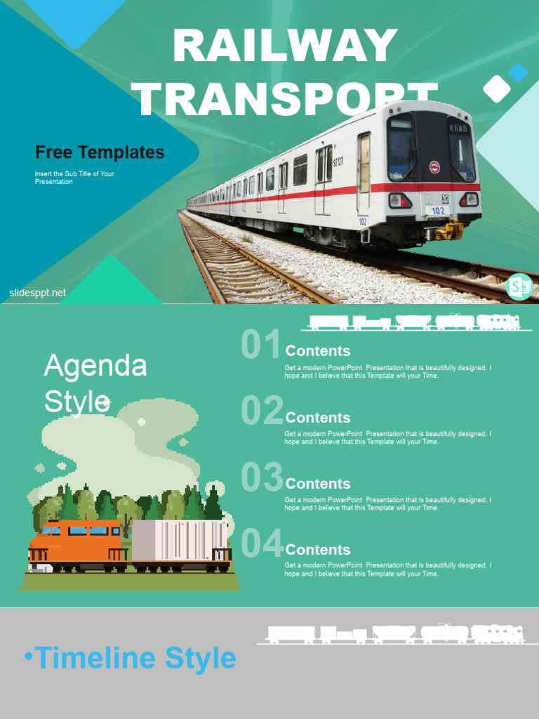 Rail Transportation Templates | PDF | Microsoft Power Point | Infographics