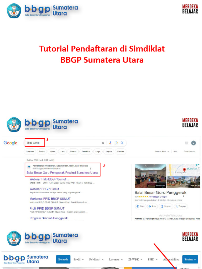 Panduan Pendaftaran Simdiklat BBGP Sumut | PDF | Karier & Perkembangan ...