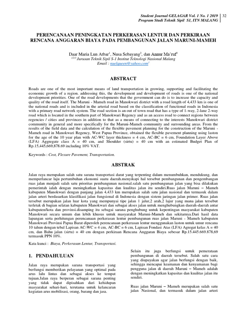 2613-Article Text-4689-2-10-20200509 | PDF | Road | Economies