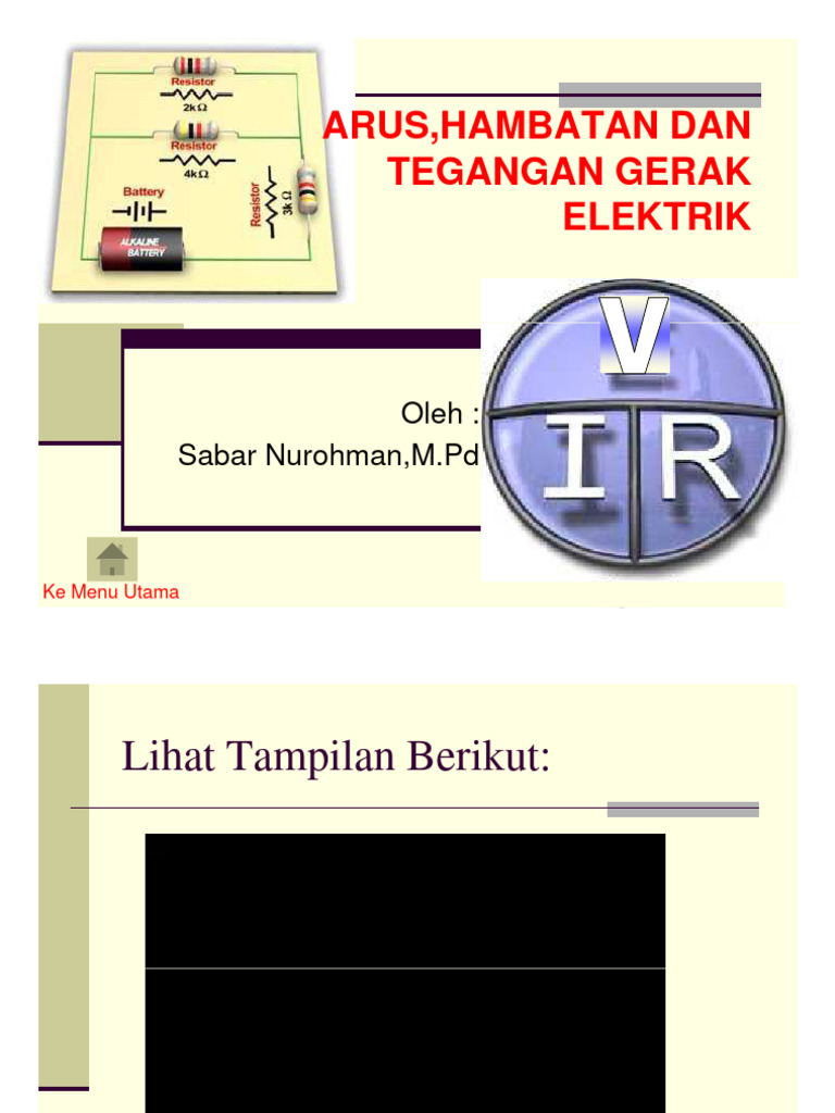 Hukum Ohm dan Persamaan Dasar Elektrik | PDF