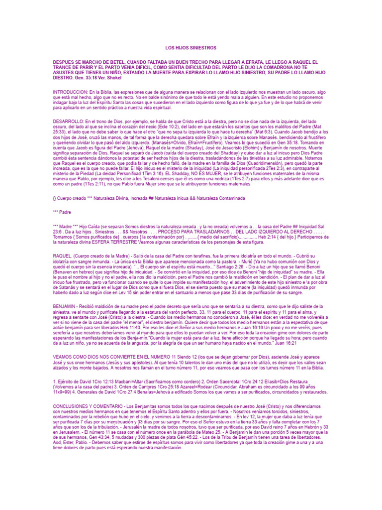 Los Hijos Siniestros | PDF | Jacob | Cristo (título)