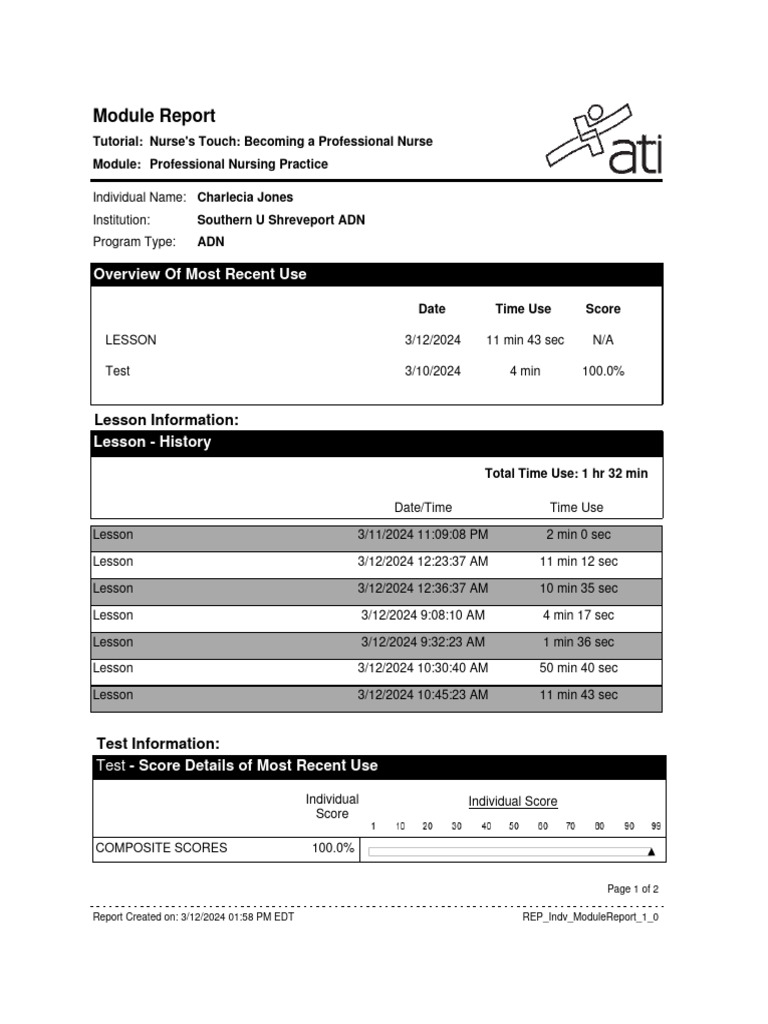 Charlecia Jones ADN Module Report | PDF | Career & Growth | Science ...