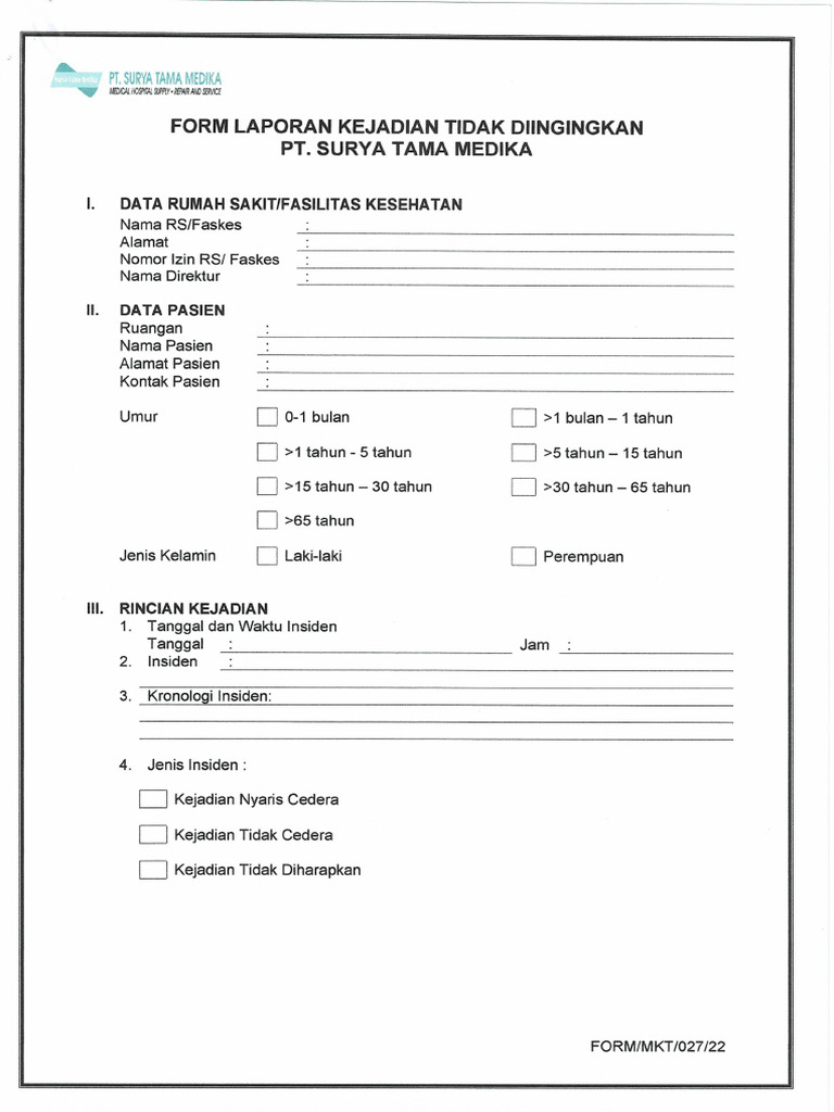 Form Laporan KTD | PDF