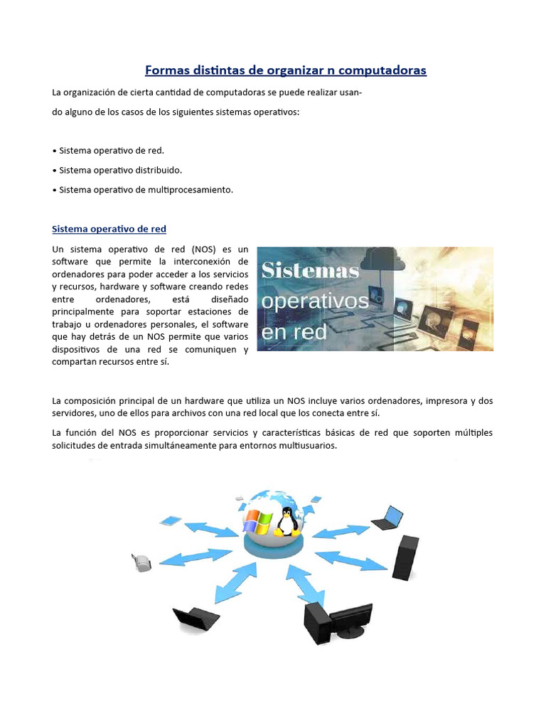 Organización de Sistemas Operativos de Red | PDF | Computación ...