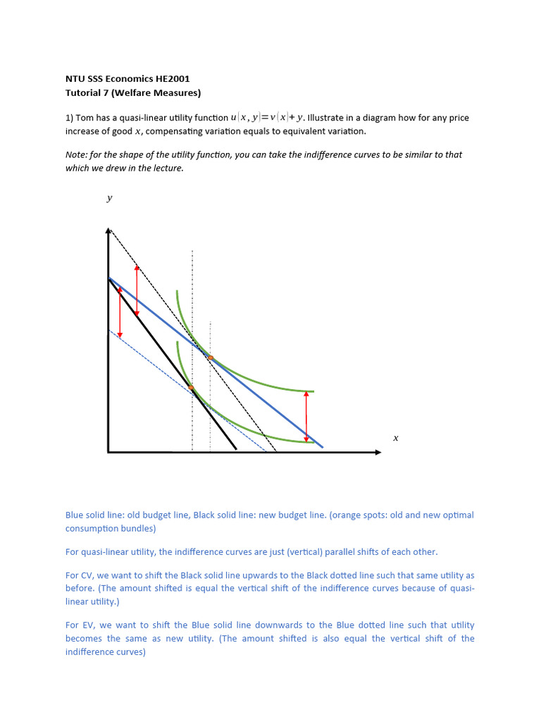 2024 Tutorial 7 Sols Student | PDF | Utility | Consumers