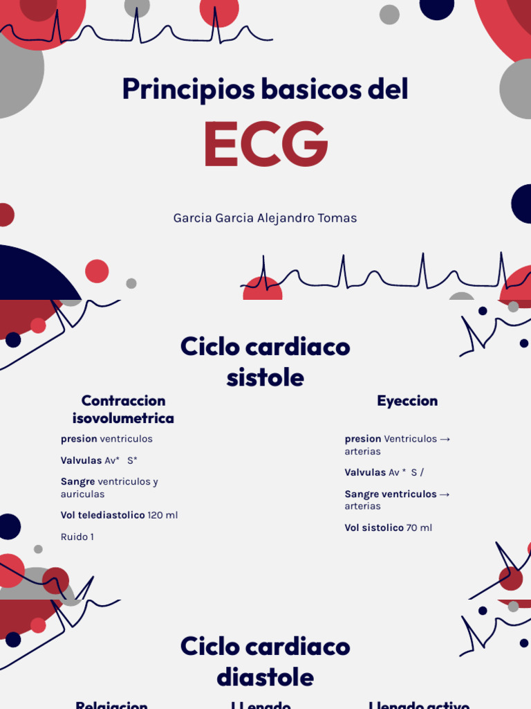 Principios Basicos Del ECG | PDF | Electrocardiografia | Electrofisiologia