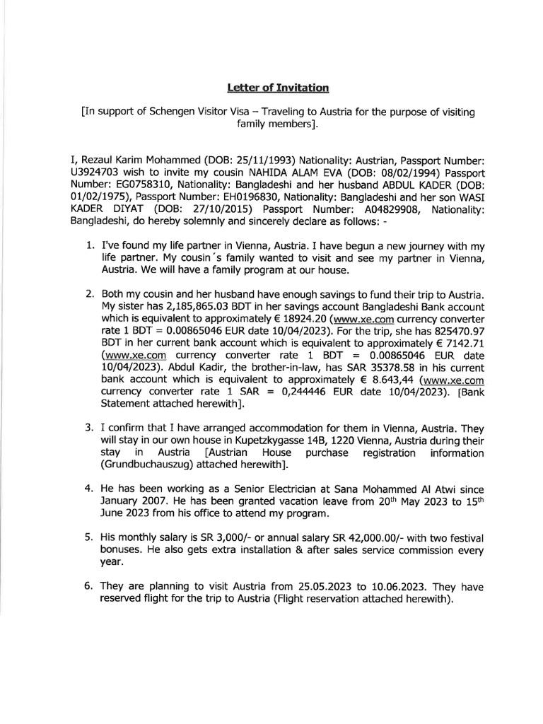 Letter of Invitation | PDF