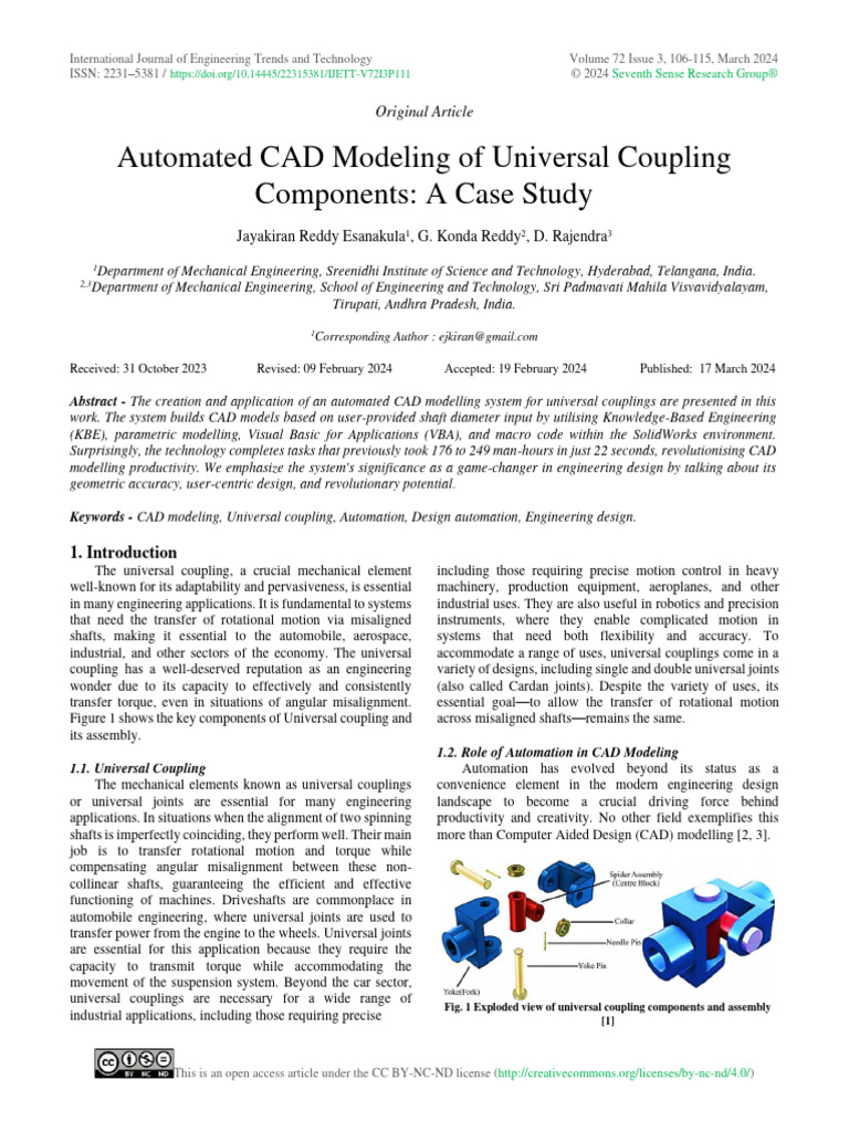 Automated CAD Modeling of Universal Coupling Components-A Case Study ...