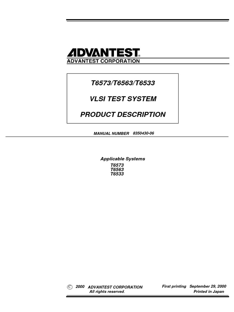 VLSI Test System Overview and Features | PDF | Power Supply | Computer ...