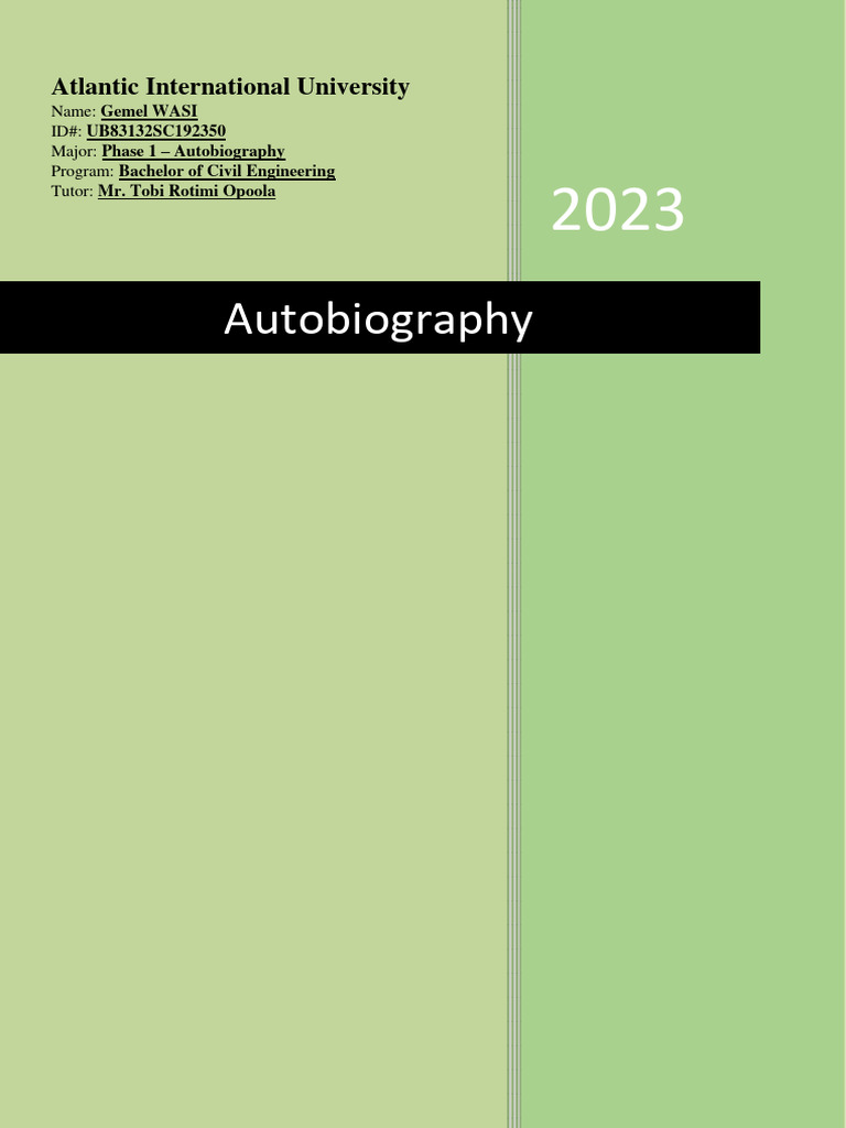 Biography - Gemel WASI | PDF