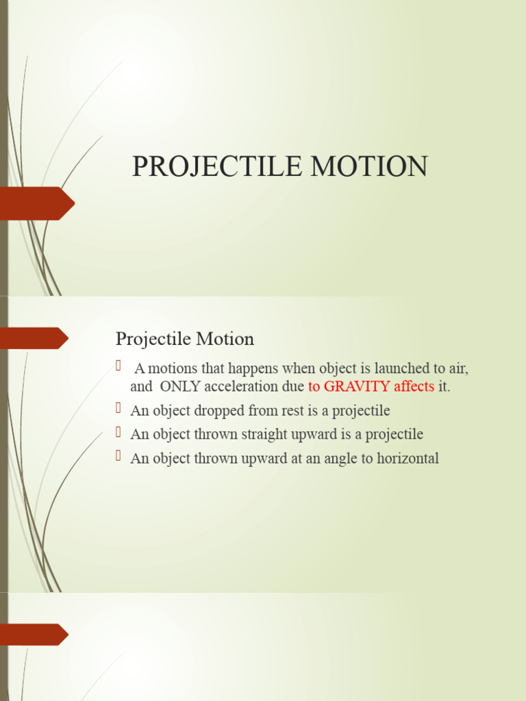 Projectile | PDF