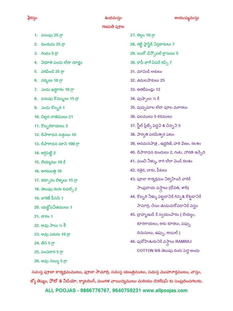 Ganapathi Pooja | PDF