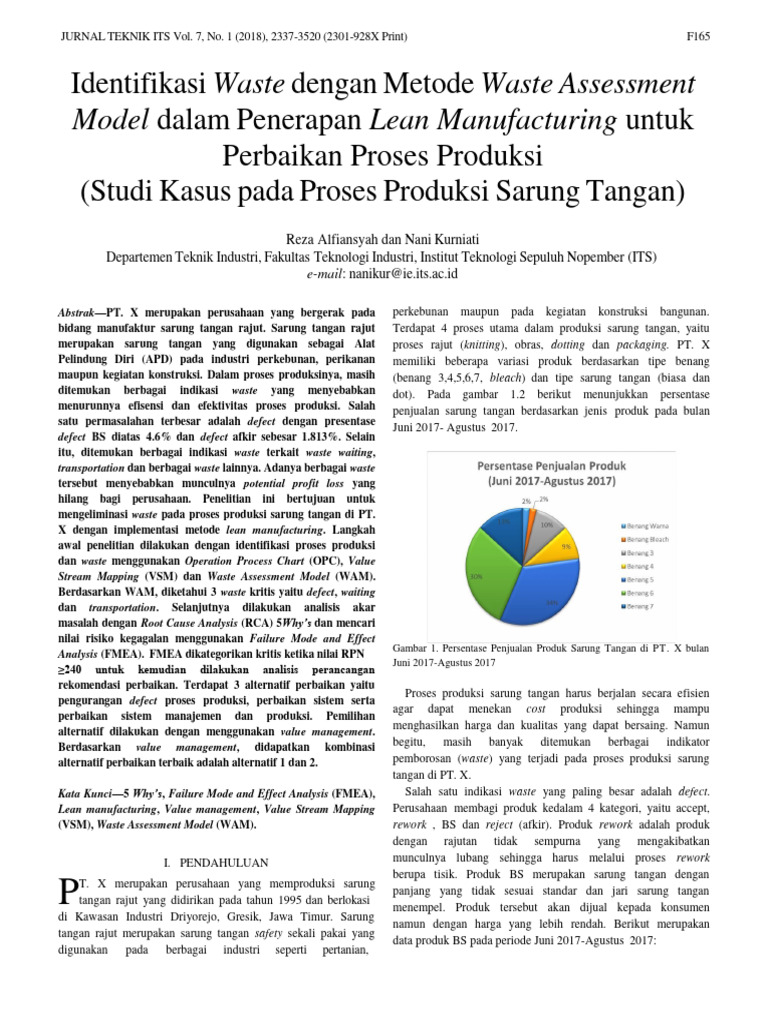 Identifikasi Waste pada Produksi Sarung Tangan | PDF | Bisnis