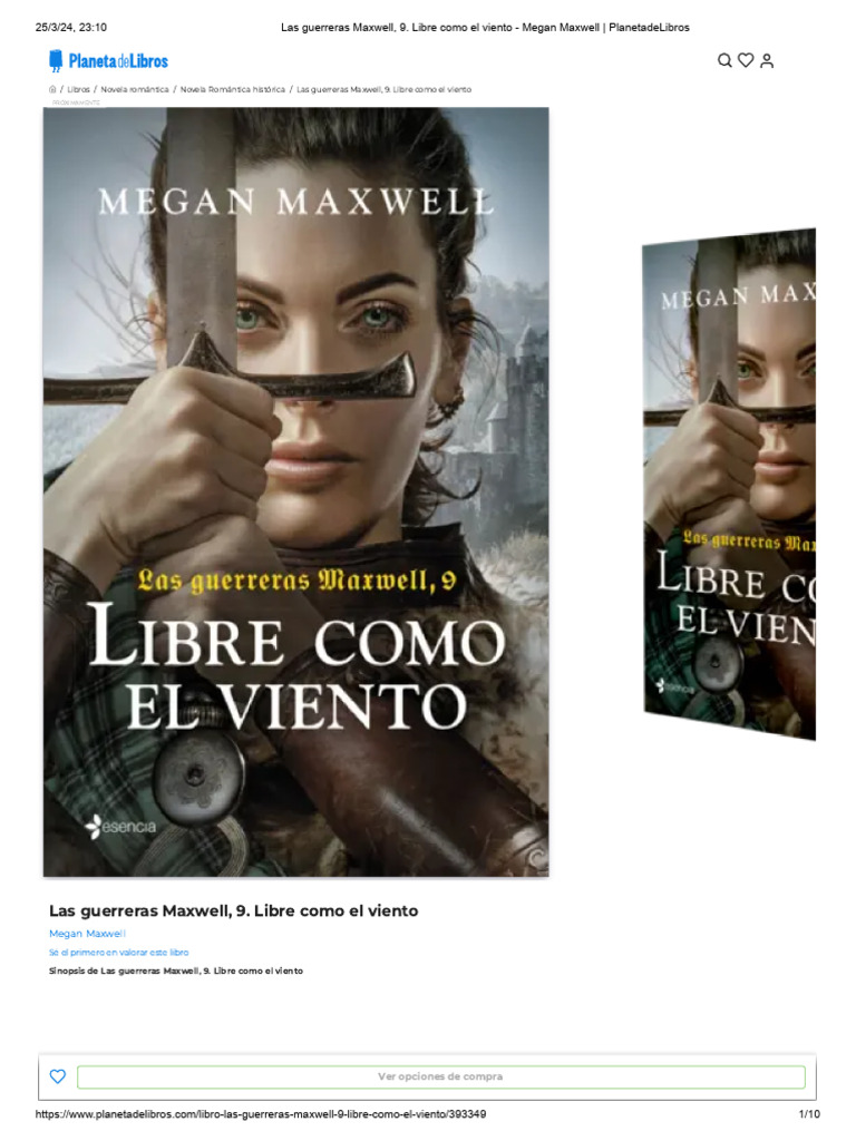 Las Guerreras Maxwell, 9. Libre Como El Viento - Megan Maxwell - PlanetadeLibros | Descargar ...