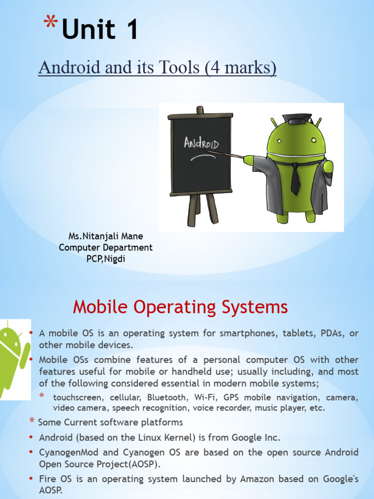 Unit 1 & 2 MAD | PDF | Android (Operating System) | Java Virtual Machine