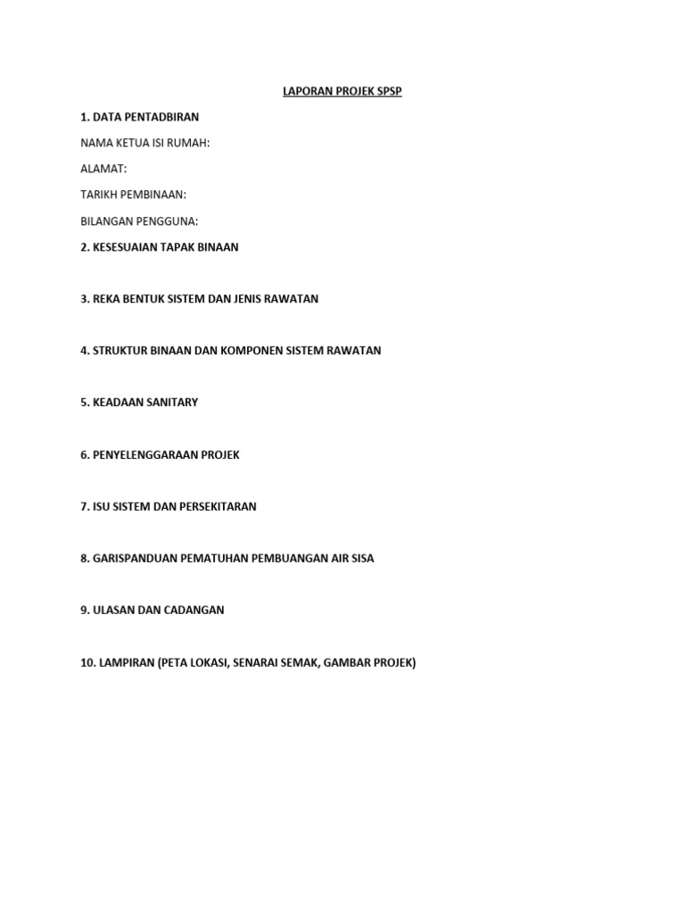 Laporan Projek SPSP | PDF