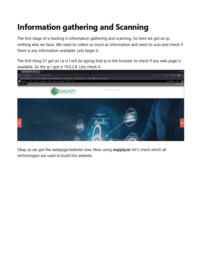 1.information Gathering and Scanning | PDF | Business