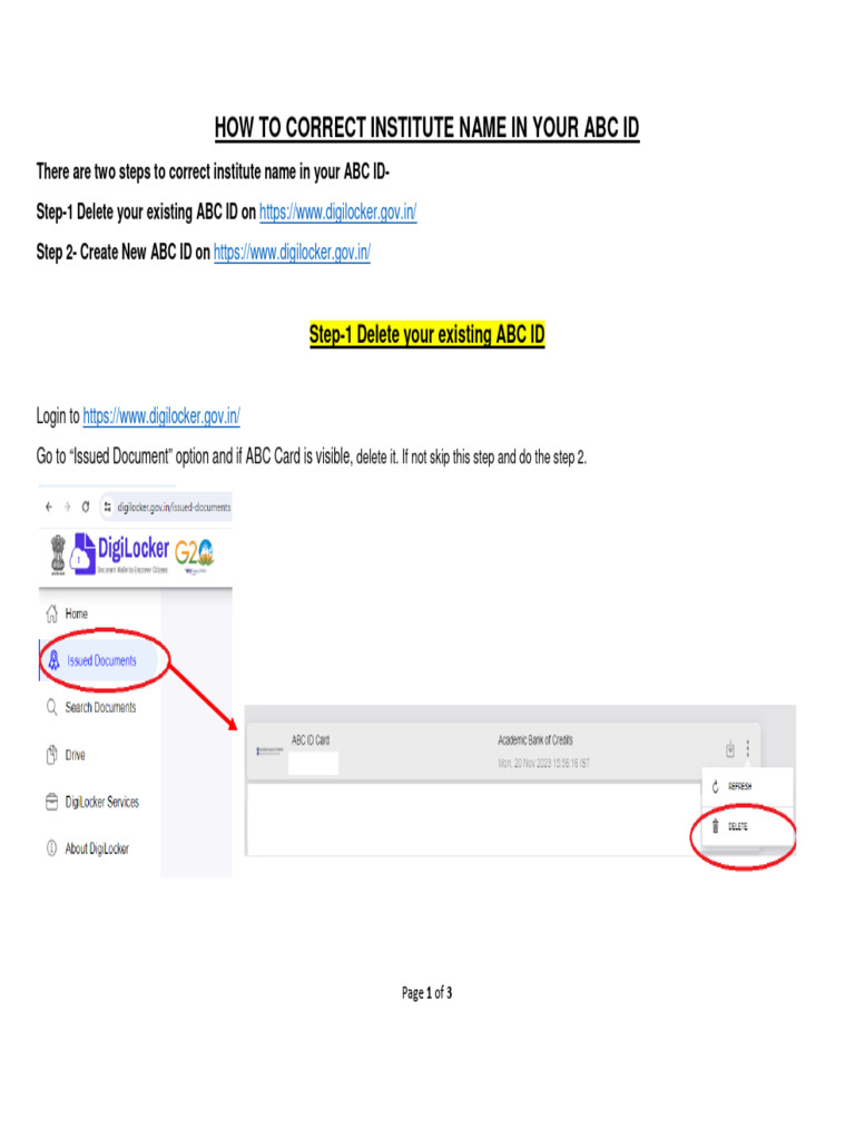 Correcting Institute Name in ABC ID | PDF | Career & Growth | Computers