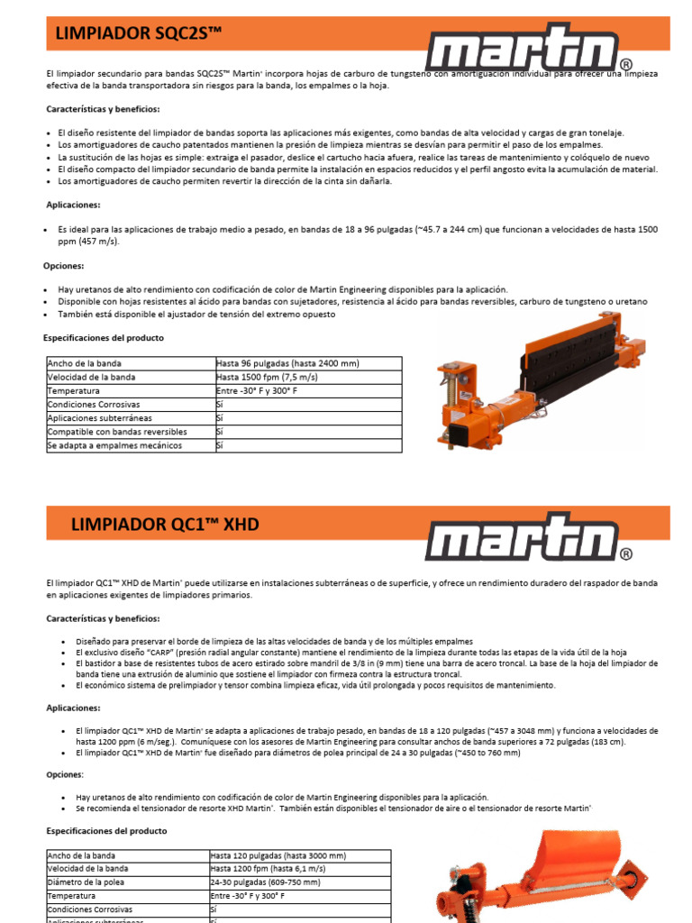 Raspadores Martin Tipos | PDF | Acero | Extrusión