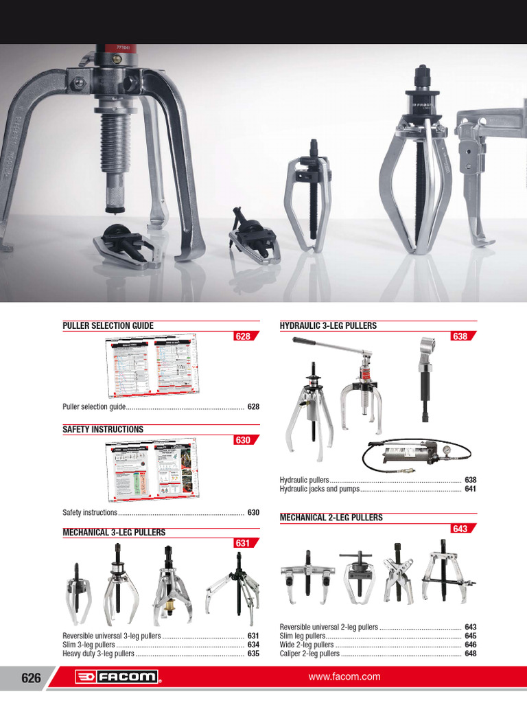 f13 12 Pullers en Katalog Facom | PDF | Equipment | Manufactured Goods