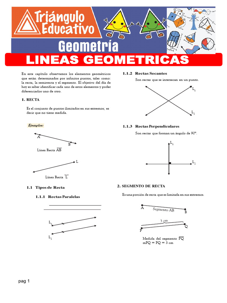 Lineas Geometricas para Segundo Grado de Secundaria | PDF ...