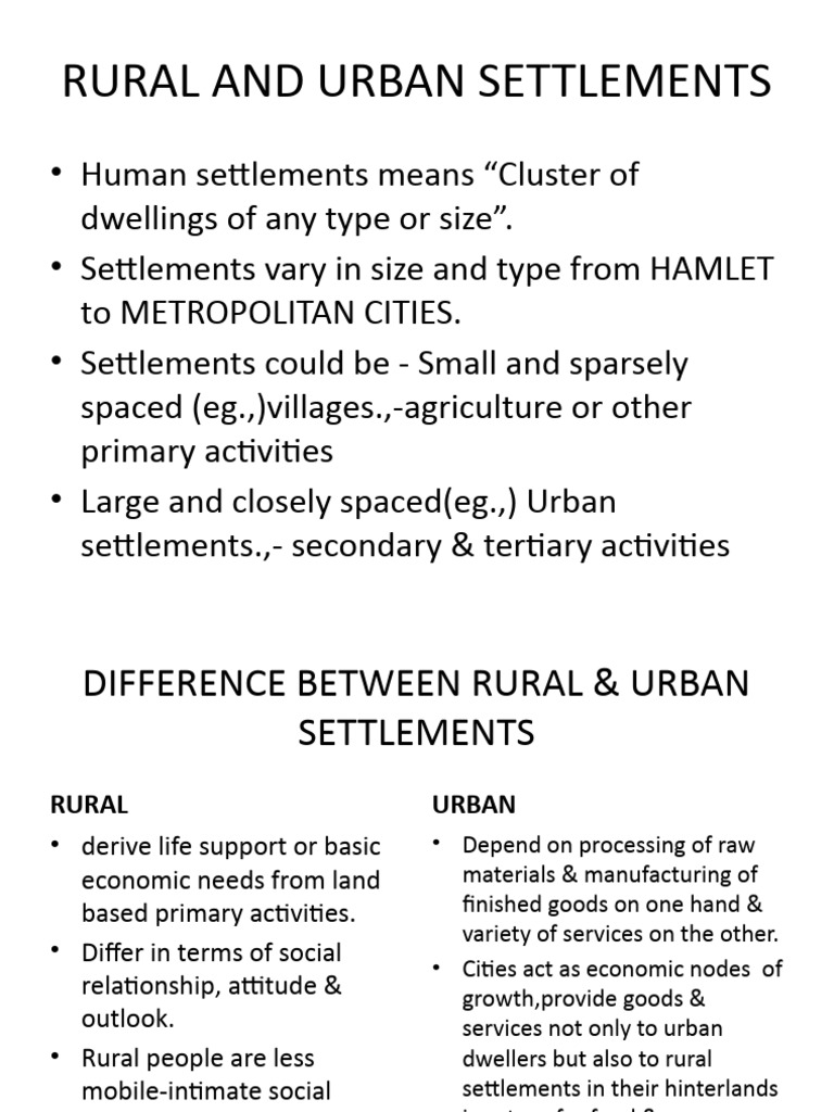 Clustered Settlements | PDF | Urban Area | Economies