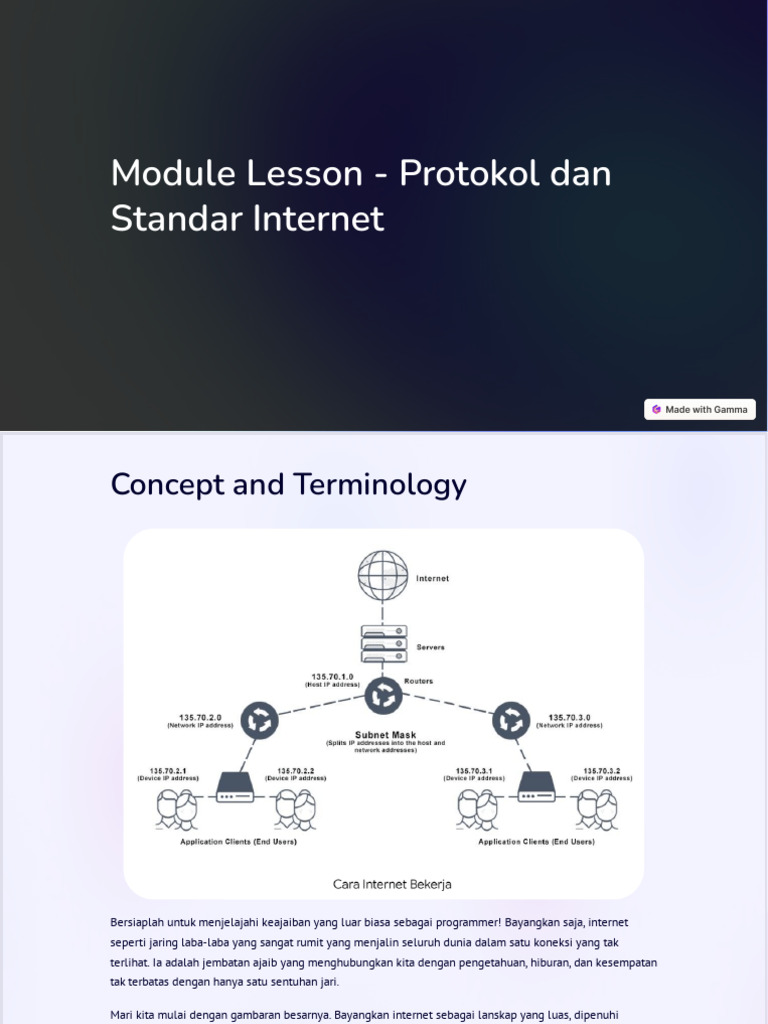 Module Lesson Protokol Dan Standar Internet | PDF | Teknologi & Rekayasa