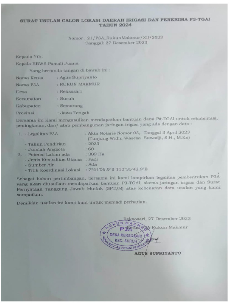 Pengajuan P3a 2023 | PDF