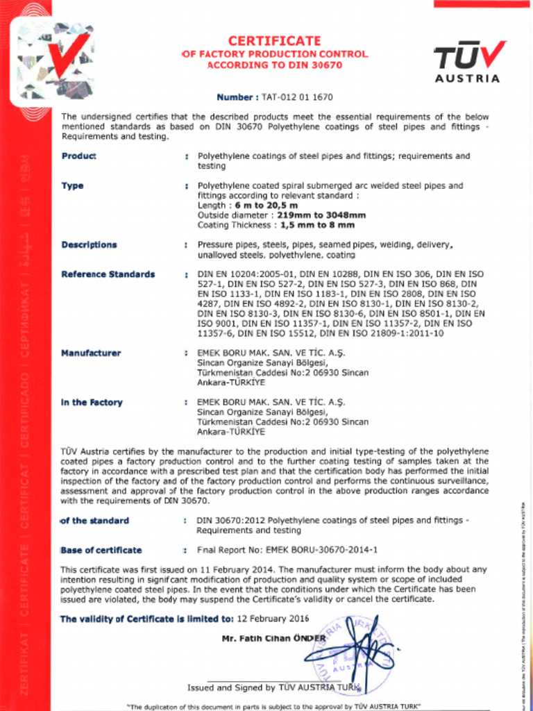 Din 30670 Awwa C210 | PDF