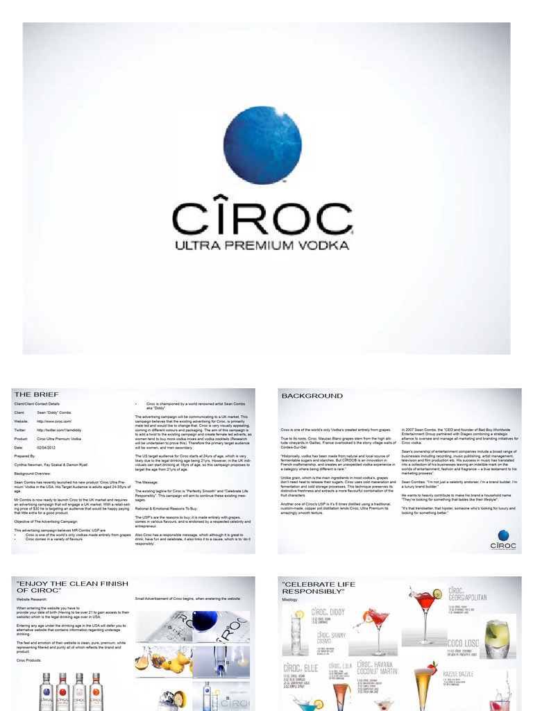 Ciroc Research | PDF | Cooking, Food & Wine