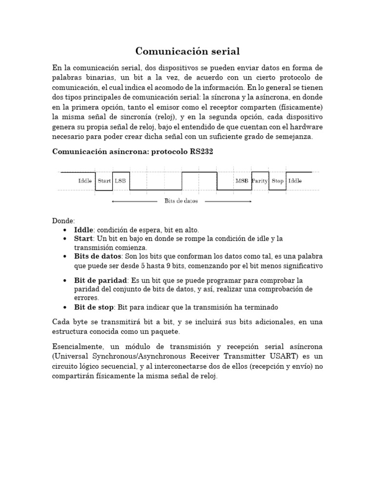 Comunicación Serial | PDF | Informática | Tecnología