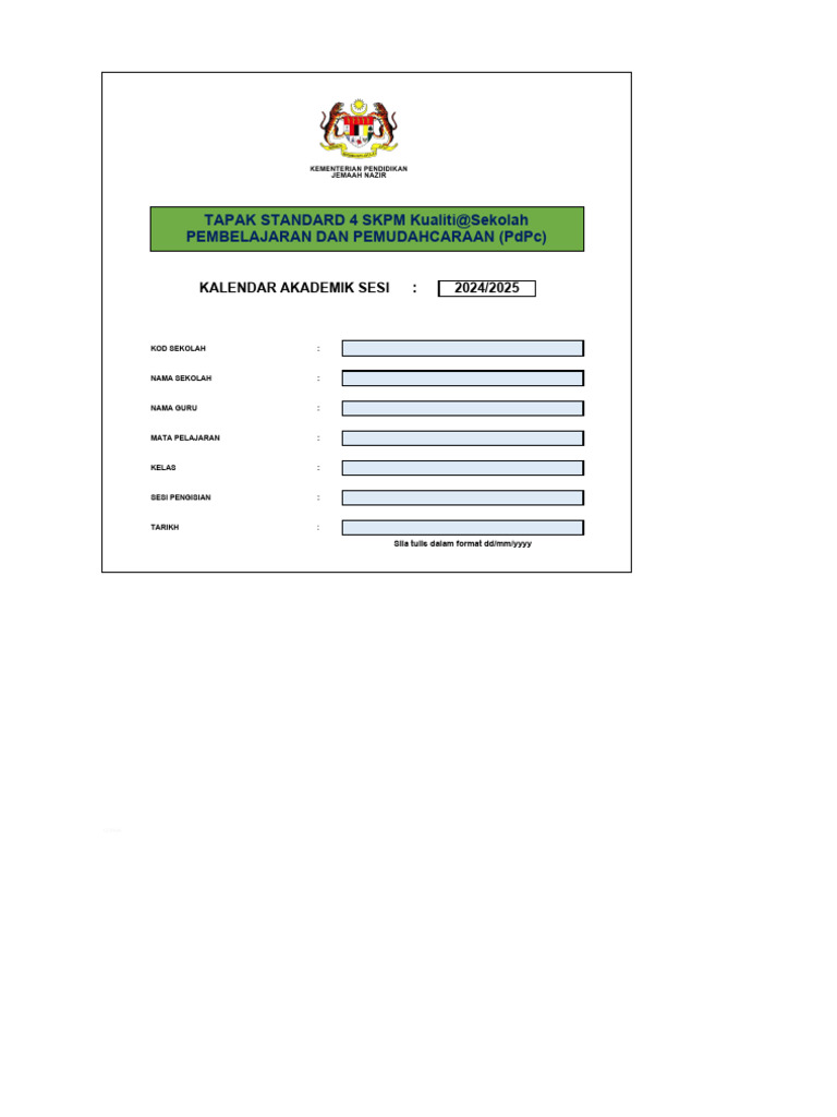 Borang Pencerapan PDPC 2024 | PDF