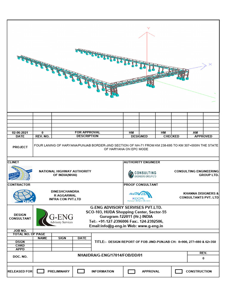 Desgin Report of Fob Jind-Punjab | PDF | Structural Load | Structural Analysis