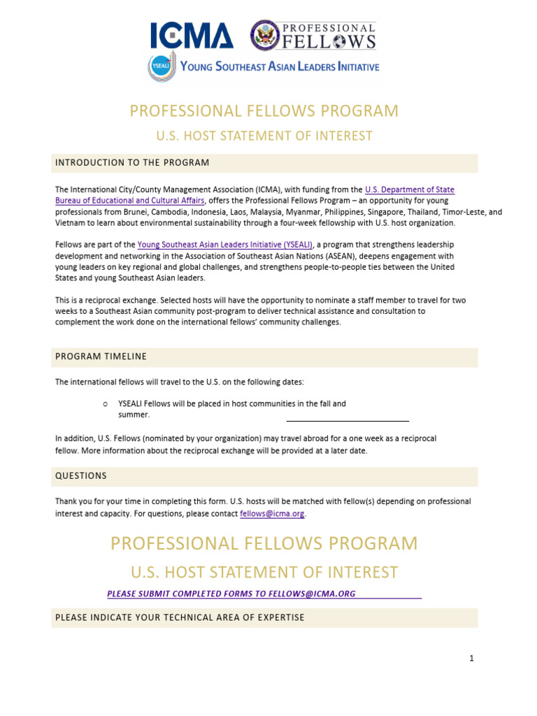 ICMA-YSEALI - Fellows-US - Host - Statement - of - Interest Form ...
