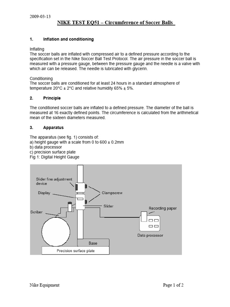 5.2 - Technical Detail Information - Circumference of Soccer Balls ...