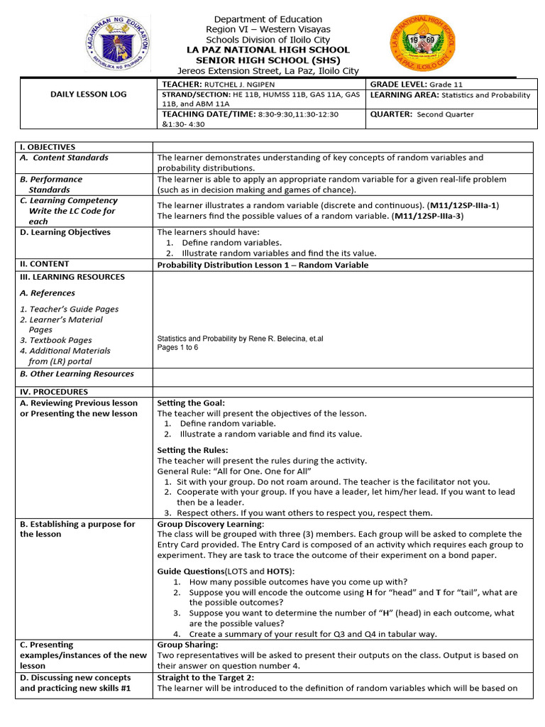 DLL Statistics Lesson 1 | PDF