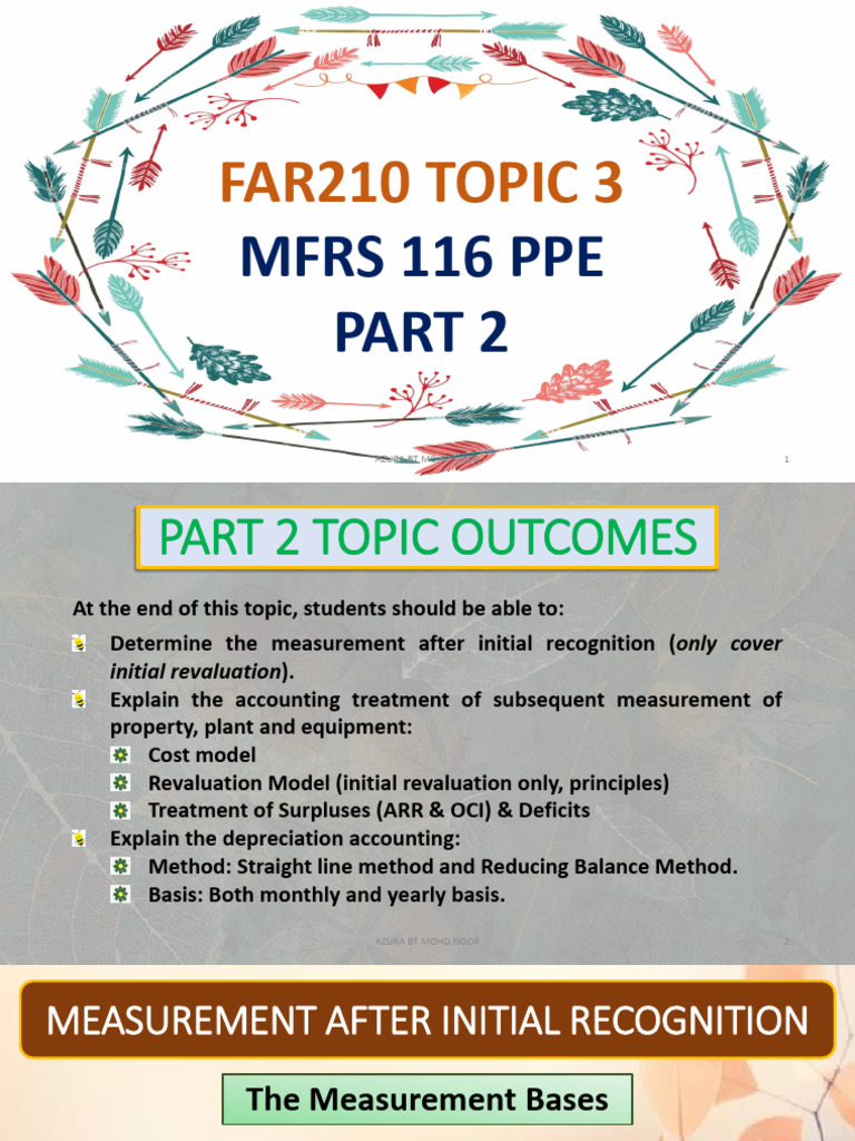 Slides Topic 3 MFRS116 Ppe (Part 2) | Download Free PDF | Depreciation | Fair Value