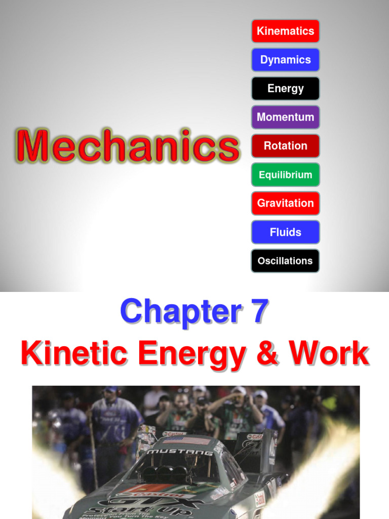 Kinetic Energy & Work ch07 | PDF | Force | Quantity
