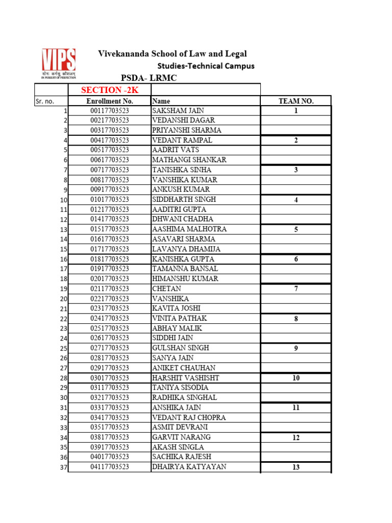 Teams 2k PDF | PDF
